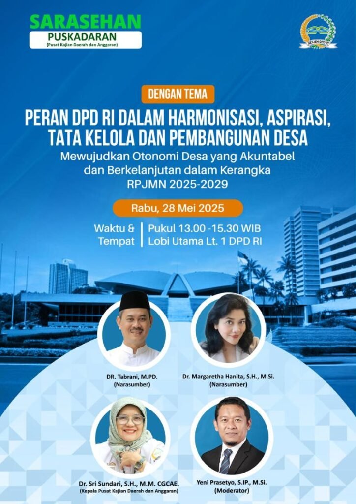 Peran DPD RI Dalam Harmonisasi, Aspirasi, Tata Kelola & Pembangunan ...